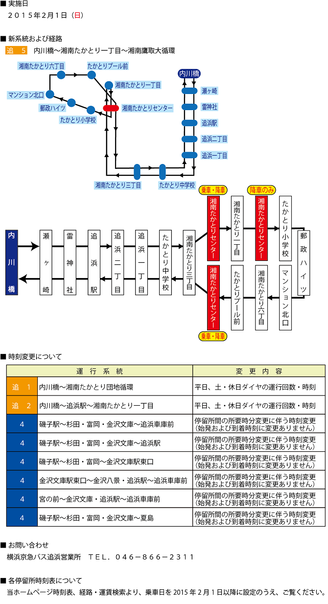 路線バス 内川橋発着たかとり団地循環を新設します 運行情報トピックス 京浜急行バス 3151